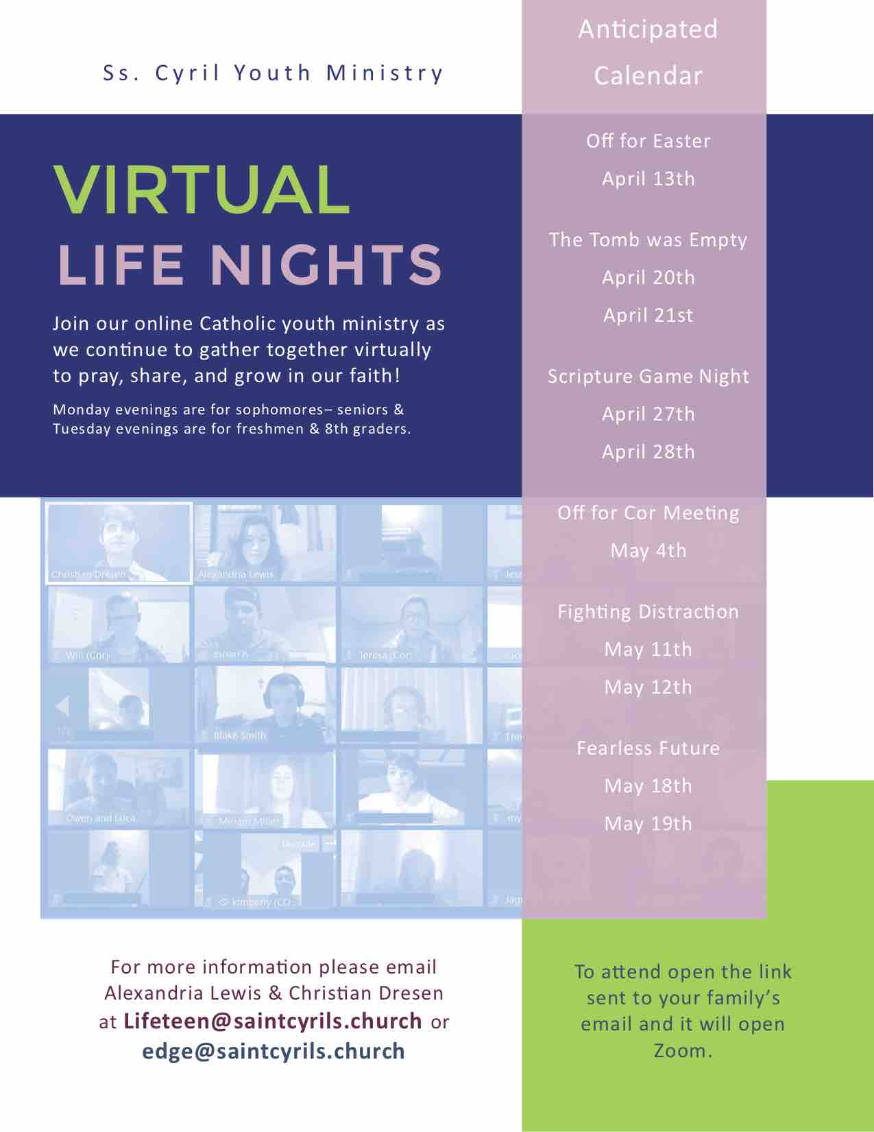 Virtual Life Nights – SS. Cyril and Methodius Parish