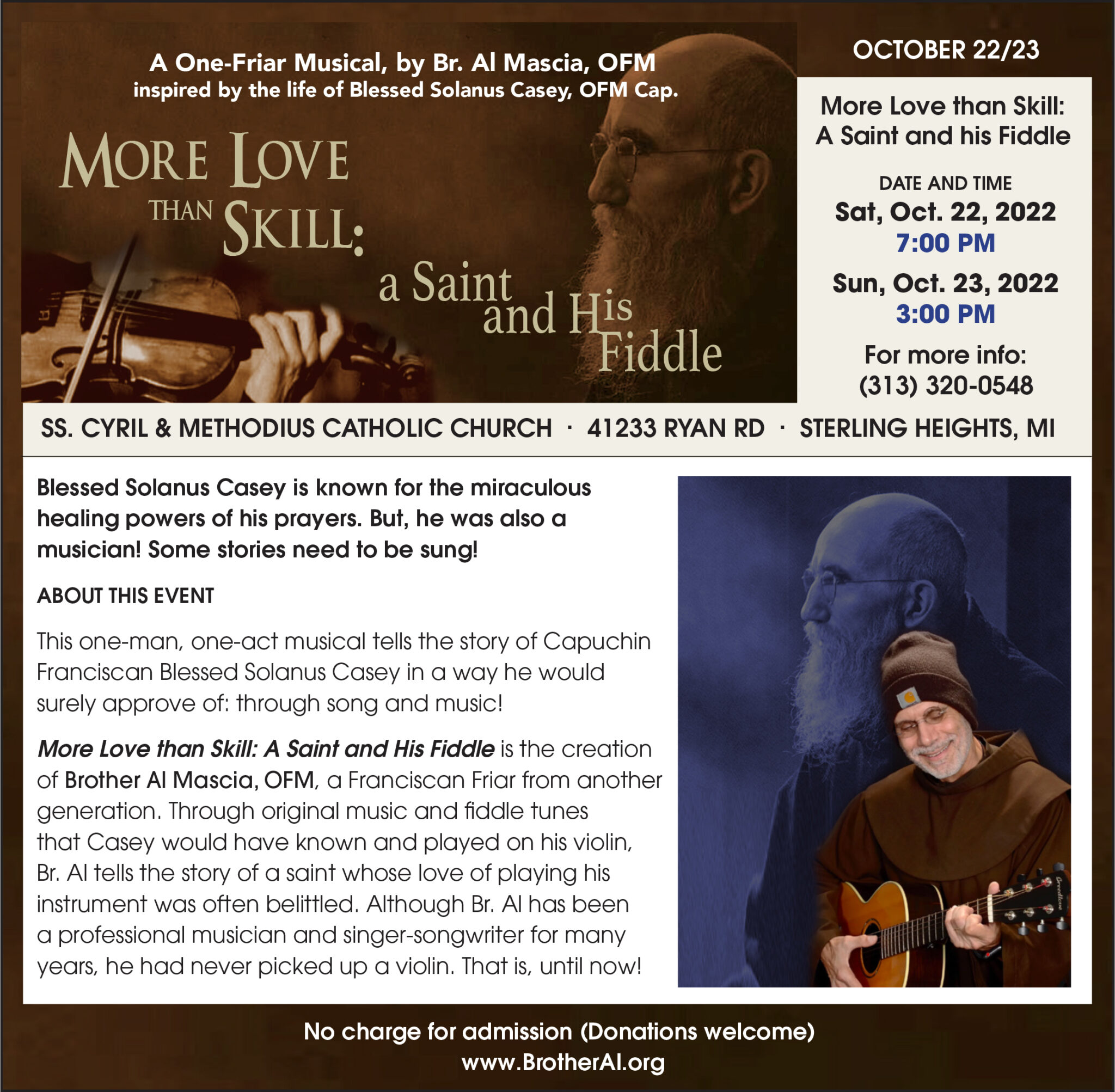 Musical: Blessed Solanus Casey, OFM Cap. – SS. Cyril and Methodius Parish